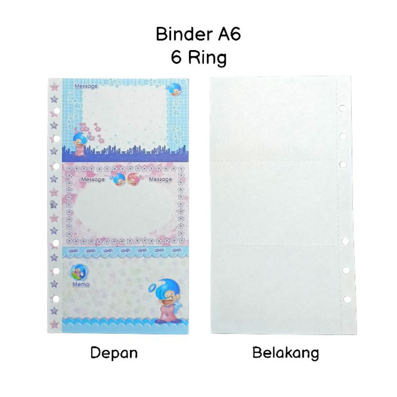 Jual PRELOVED - 20 Lembar Isi Binder A6 B&K Korea Refill Binder A6 ...