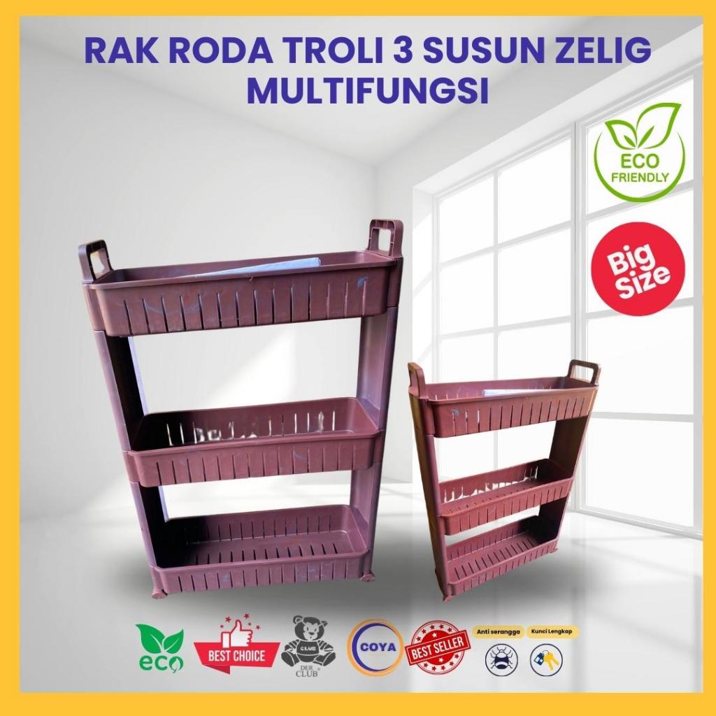 Jual RAK RODA TROLI 3 SUSUN ZELIG MULTIFUNGSI RAK SUSUN MINIMALIS ...