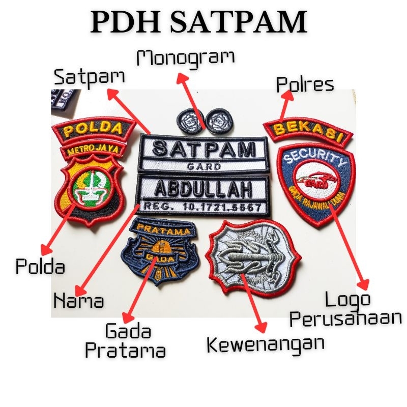 Jual TERMURAH!!! ATRIBUT PDH SATPAM [3D] | Eceran | Shopee Indonesia