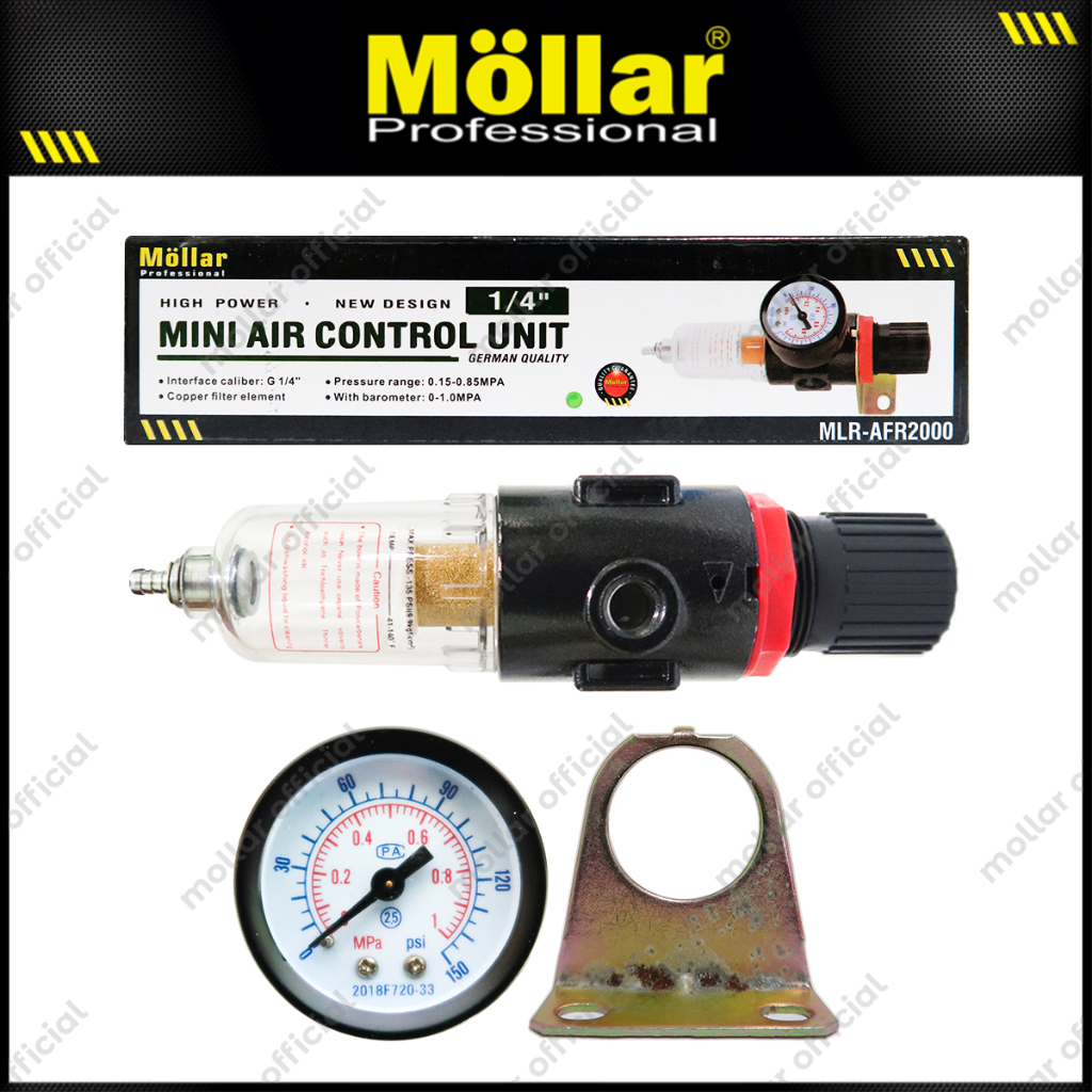 Jual MOLLAR AFR2000 Mini Air Filter Control Unit Kompresor Angin Single ...