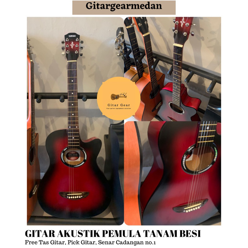 Jual GITAR AKUSTIK PEMULA TANAM BESI D | Shopee Indonesia
