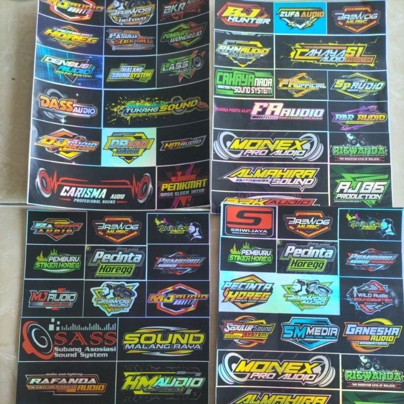 Jual Stiker Audio Soundsystem Bahan Hologram 1 Lembar | Shopee Indonesia