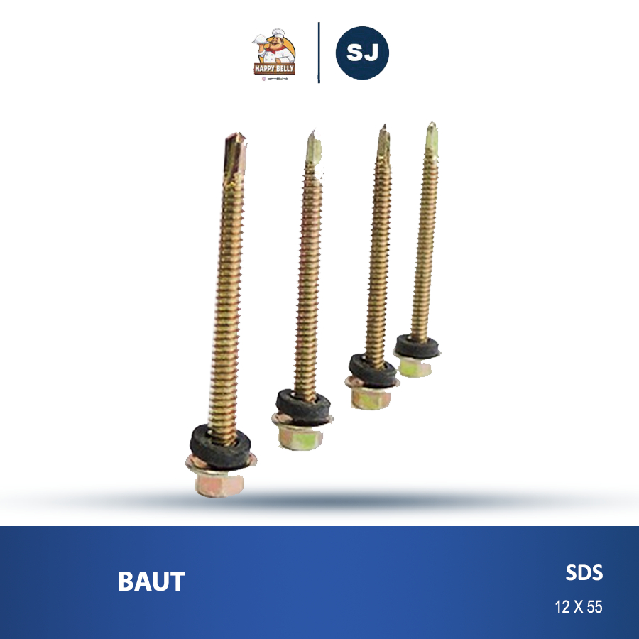 Jual SDS 12 X 55 BAUT BAJA RINGAN SEKRUP ROOFING WILSON 12 MM X 55 MM ...