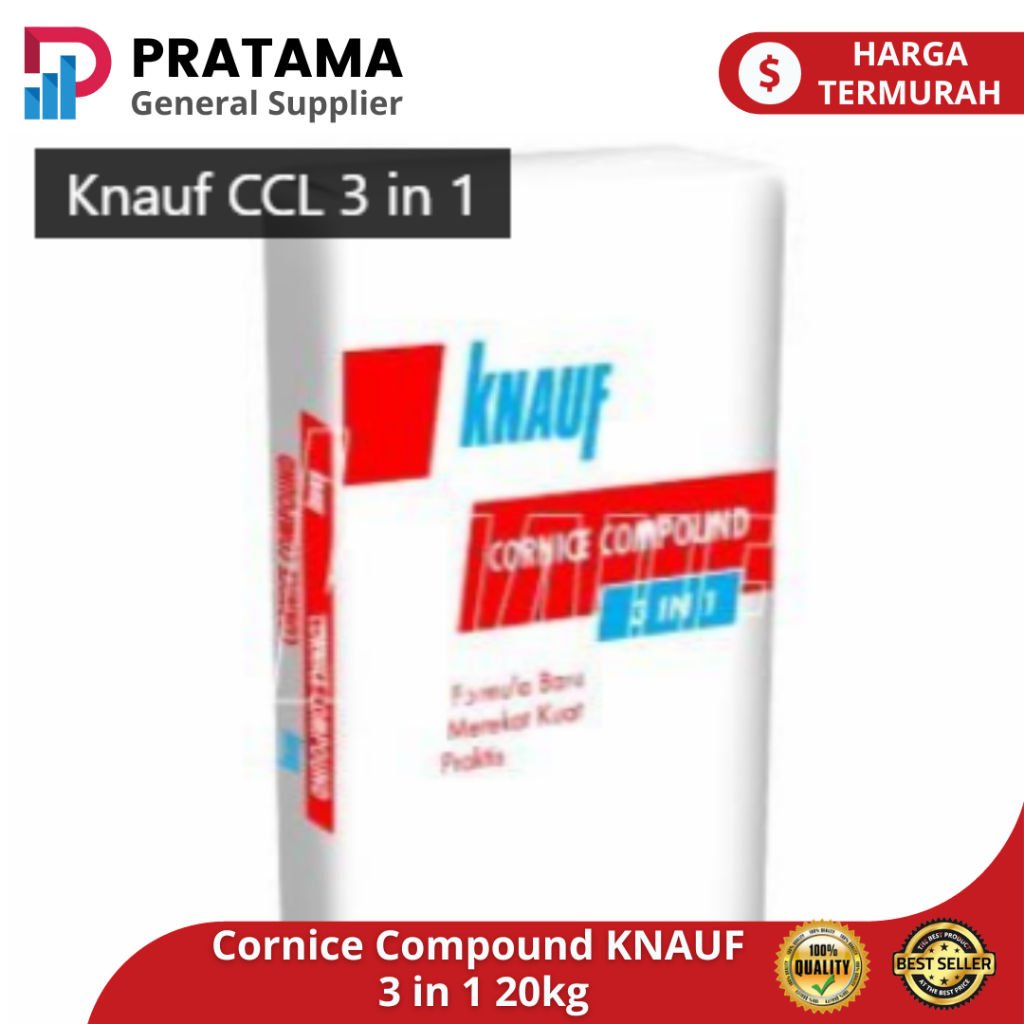 Jual PEREKAT / PLASTERS GYPSUM - Cornice Compound KNAUF 3 in 1 20kg | surabaya | Shopee Indonesia