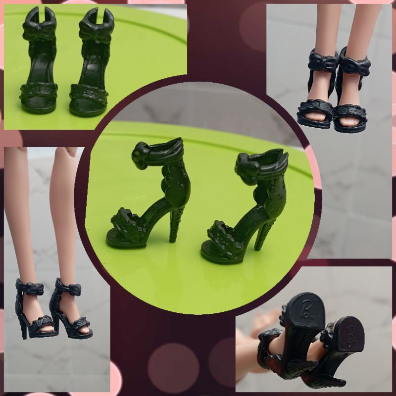 Jual sepatu hells hitam pita original barbie collector mattel | Shopee ...
