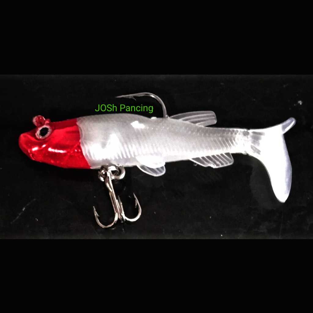 Jual Umpan ikan karet + kail treble hook fishing soft lure silicon ...