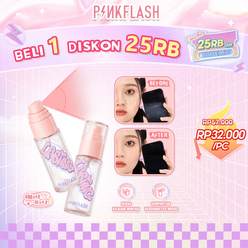 Jual PINKFLASH #More&More Shine-free Oil-control Matte Setting Spray Hydrating Extend makeup ...