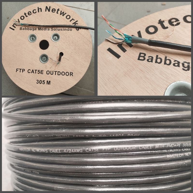 Jual Kabel Lan Invotech FTP Cat5e Double Jacket ftp cat 5e setara ...