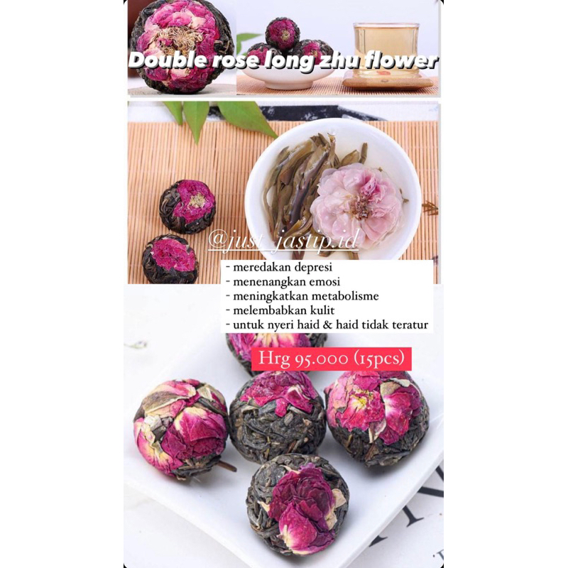 Jual double rose long zhu flower Cheng Woh (PO PENANG) | Shopee Indonesia