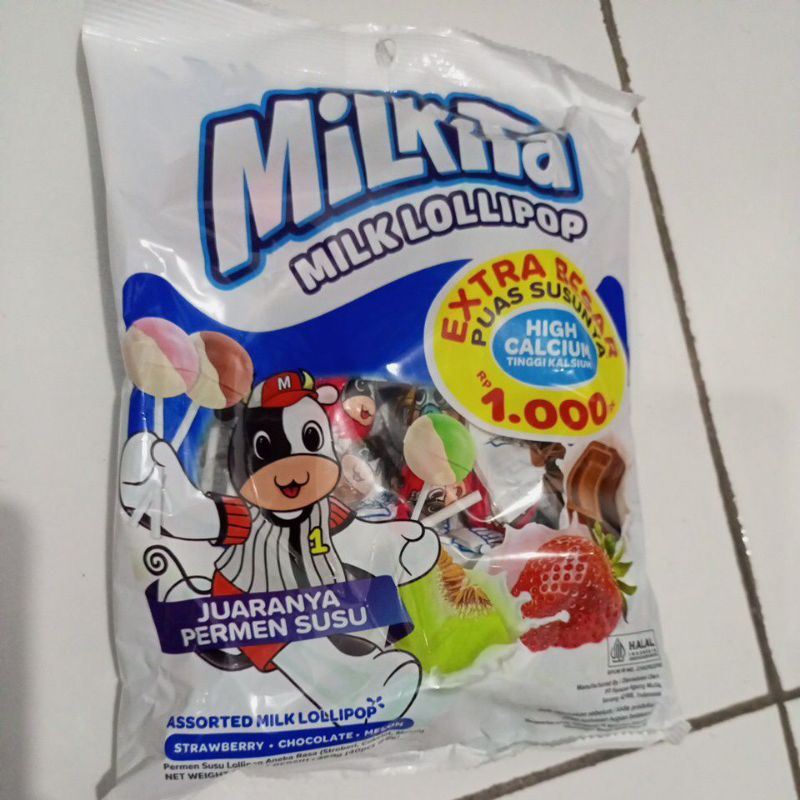Jual permen milkita milk lollipop (1 pack isi 40 pcs @9g) | Shopee ...