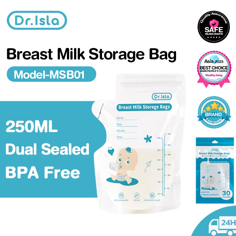 Jual Terbaik.. Dr.isla Kantong ASI 250ml/30Pcs Penampung Asi Kantong ...