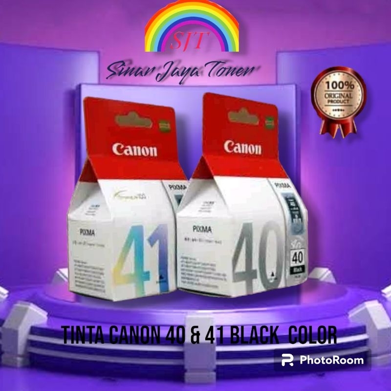 Jual TINTA CANON 40 & CANON 41 BLACK COLOR ORIGINAL | Shopee Indonesia