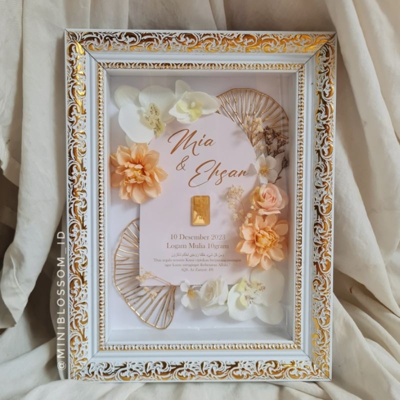 Jual MARIGOLD Bingkai Mahar Emas / Pigura Mahar Pernikahan / Frame ...