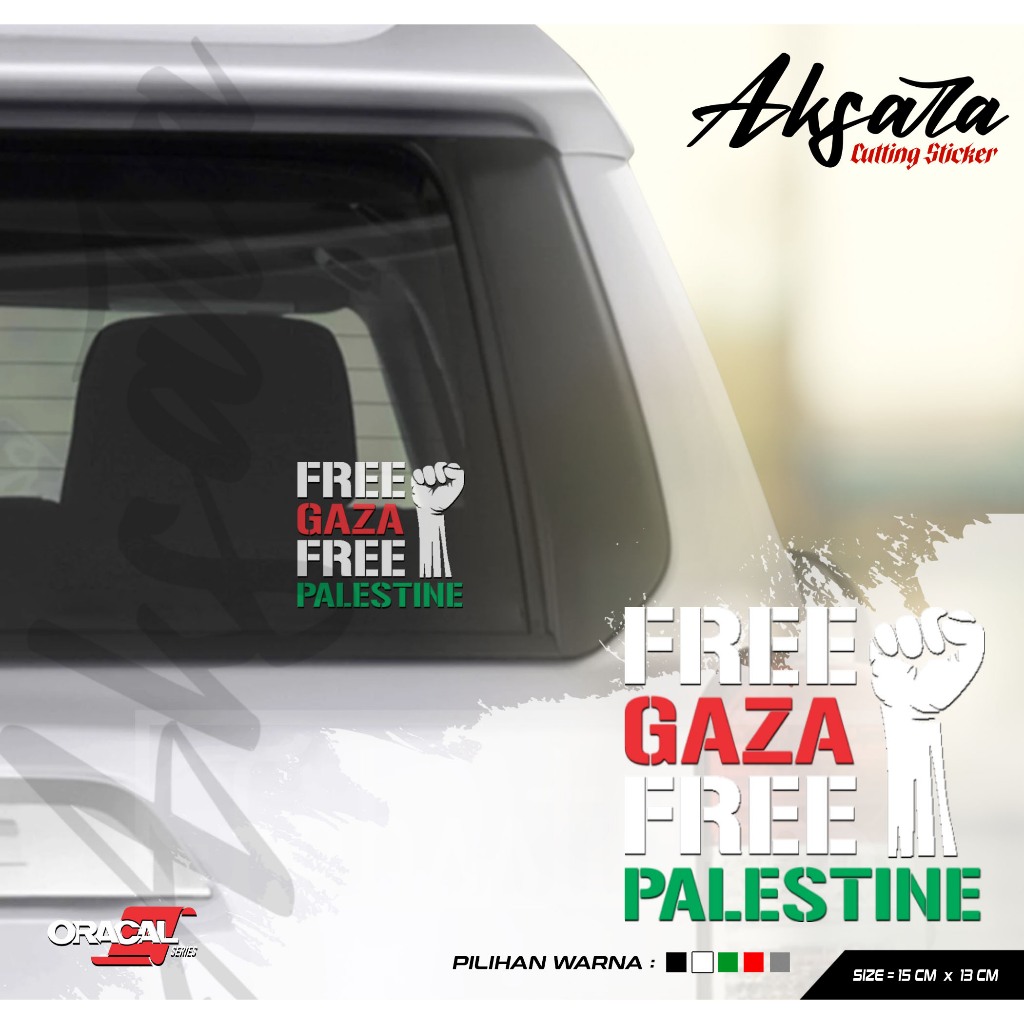 Jual Stiker Cutting FREE GAZA FREE PALESTINE | Stiker Cutting FREE GAZA ...