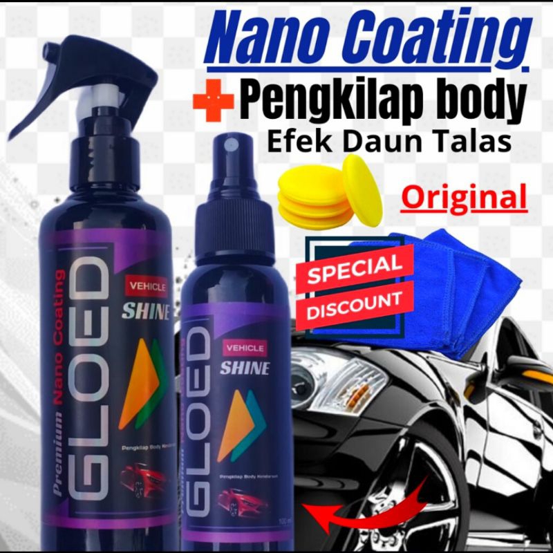 Jual GLOED VEHICLE SHINE 100 ML Pengkilap Pengkilat Body Mobil Motor Helm Efek Daun Talas Nano ...