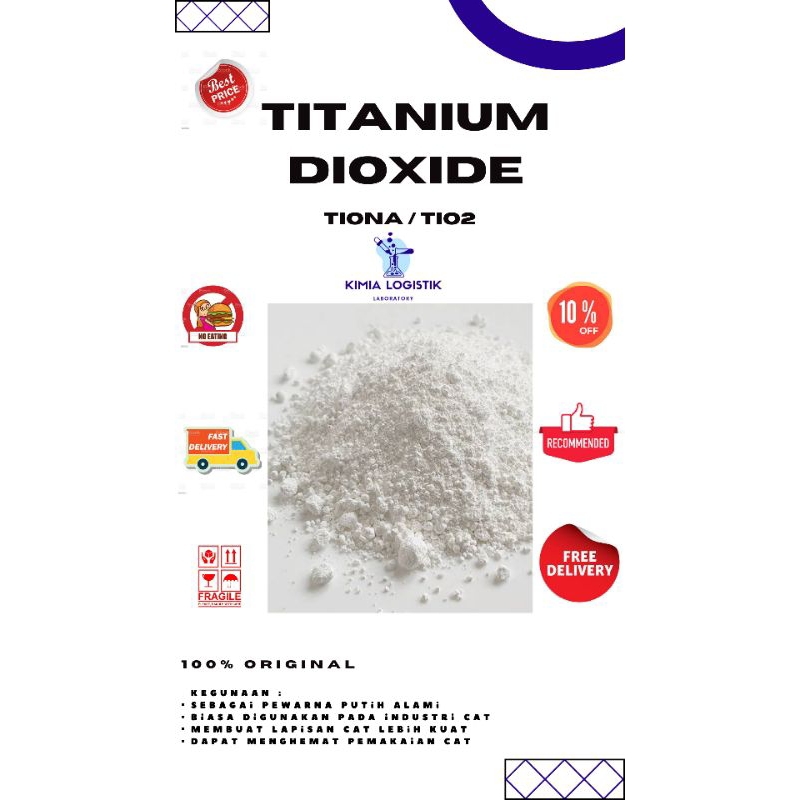 Jual Titanium Dioxide / Tio2 / Tiona / Titan 500gram | Shopee Indonesia