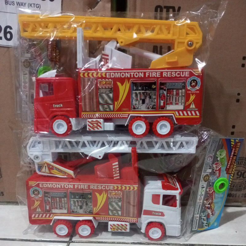 Jual Mainan mobil truk pemadam kebakaran mini varian tangga penyelamat ...