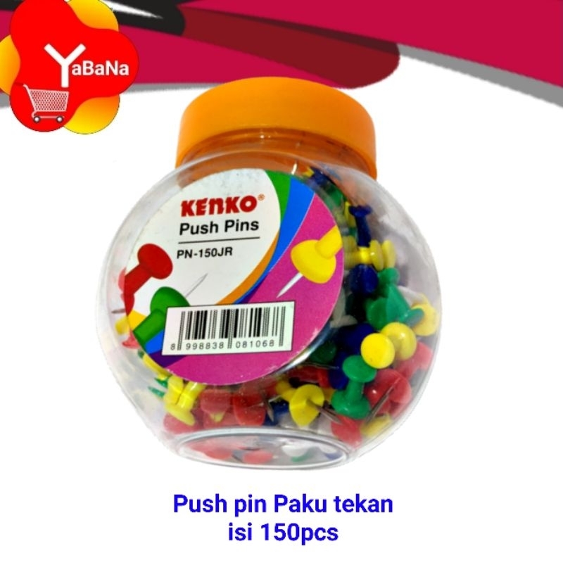 Jual Push Pins Paku Tekan Kenko 22 mm 1 toples isi 150pcs | Shopee Indonesia