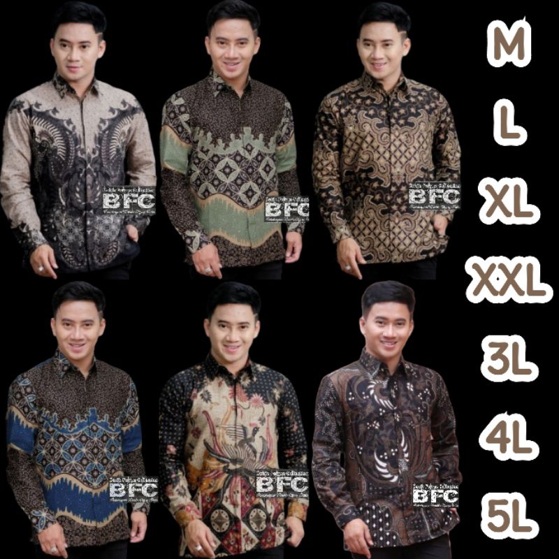 Jual Batik Pria Jumbo BIG SIZE M L XL XXL XXXL 4L 5L | Batik Jumbo ...