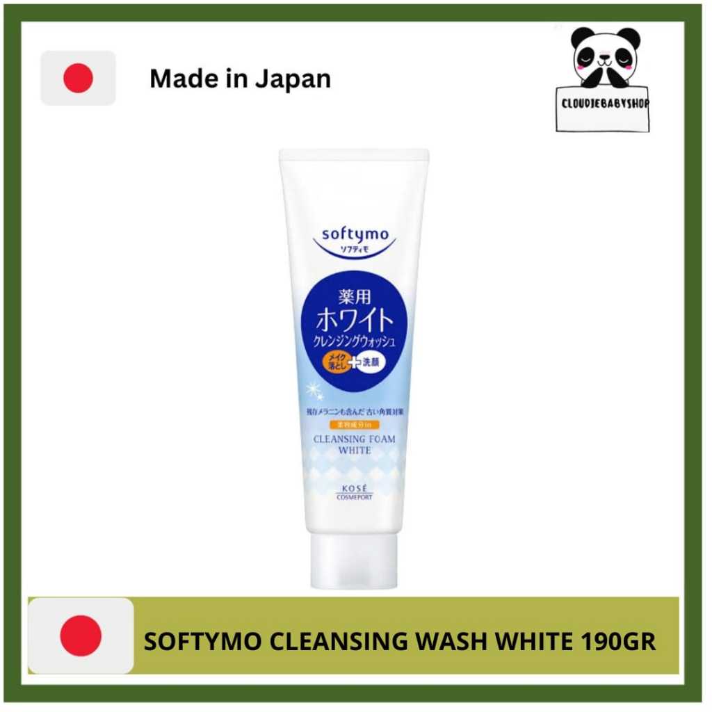 Jual Softymo Cleansing Wash (White) 190 gram Original Japan | Shopee Indonesia
