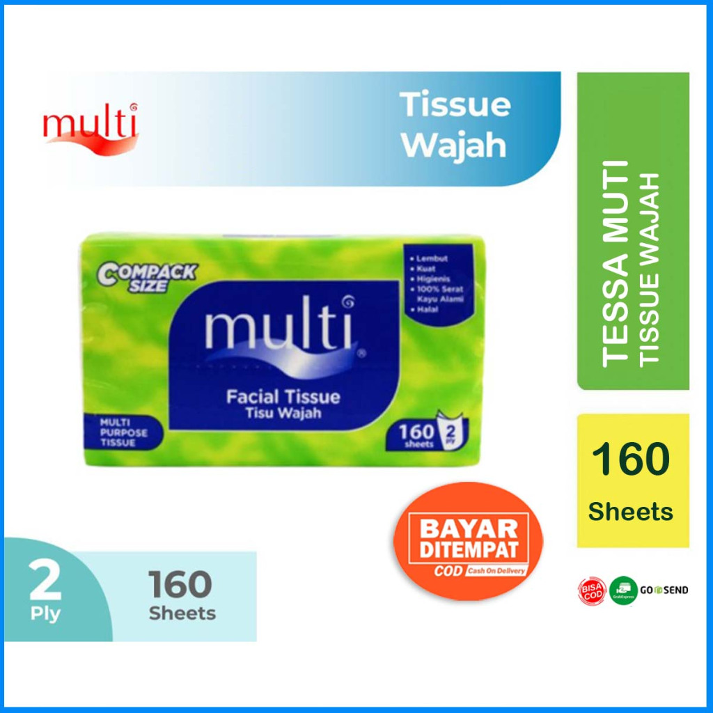 Jual Tisu Tissue Tessa Multi Facial tissue 160 sheets 2ply | Tisu Wajah ...