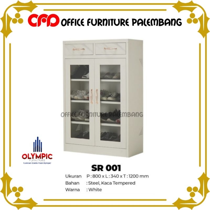 Jual lemari sepatu besi olympic SR 001 rak sepatu sandal shoes cabinet | Shopee Indonesia