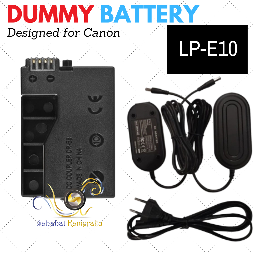 Jual Canon DC Coupler Dummy Battery LP-E10 LP E10 1100D 1200D 1300D ...