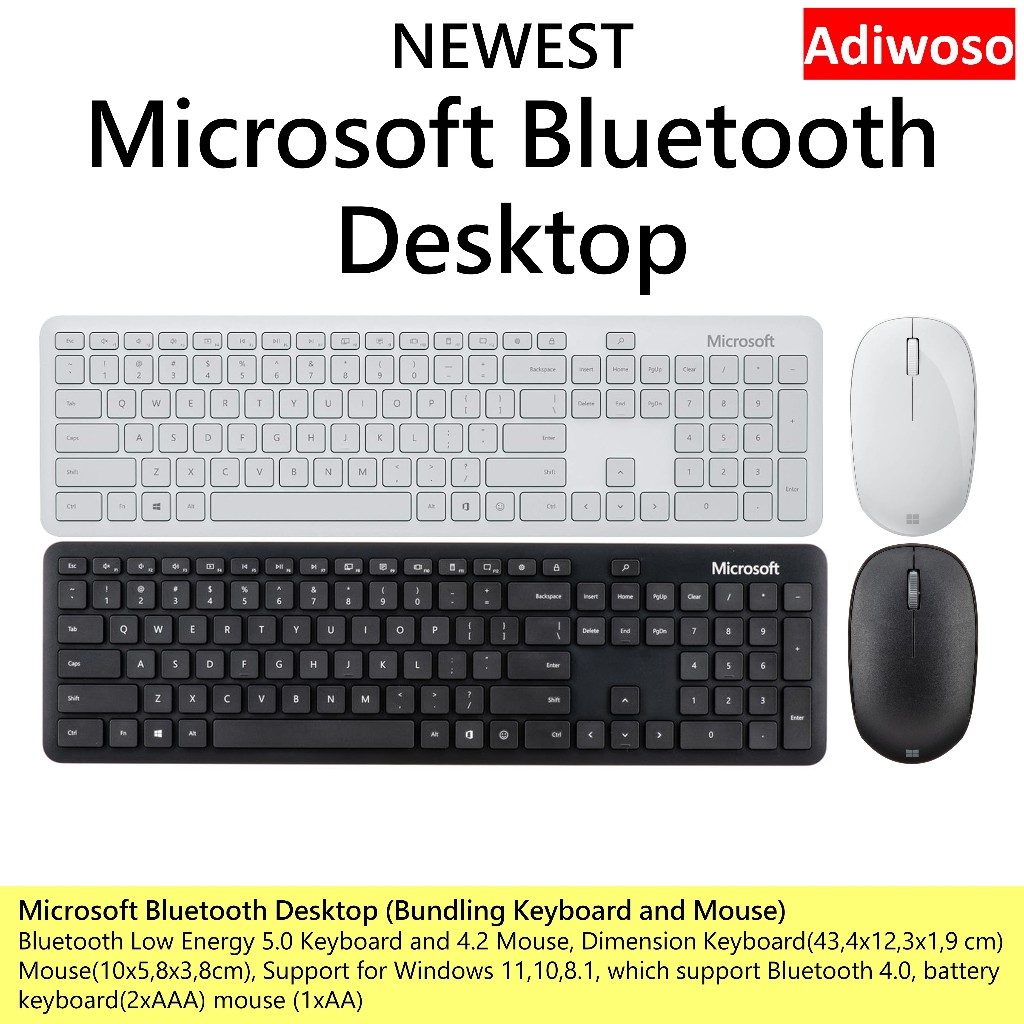 Jual Microsoft Bluetooth Desktop Keyboard Mouse | Shopee Indonesia