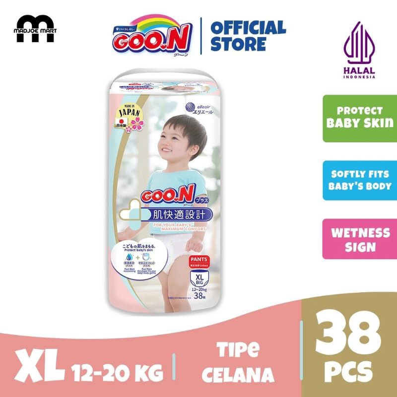 Jual GOO.N GOON Baby Diapers Pants Plus SAP SJP XL 38 Pcs (12-20 kg) Popok Bayi | Shopee Indonesia
