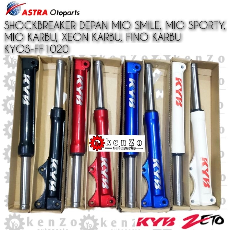 Jual Shockbreaker Depan Yamaha Mio Sporty Mio Smile Mio Karbu KYB Zeto KYOS-FF1020 Merah Hitam ...