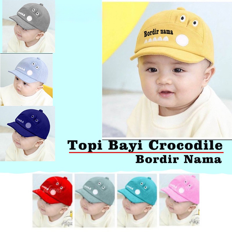 Jual Topi Bayi Crocodille Cute Free Bordir Nama | Shopee Indonesia