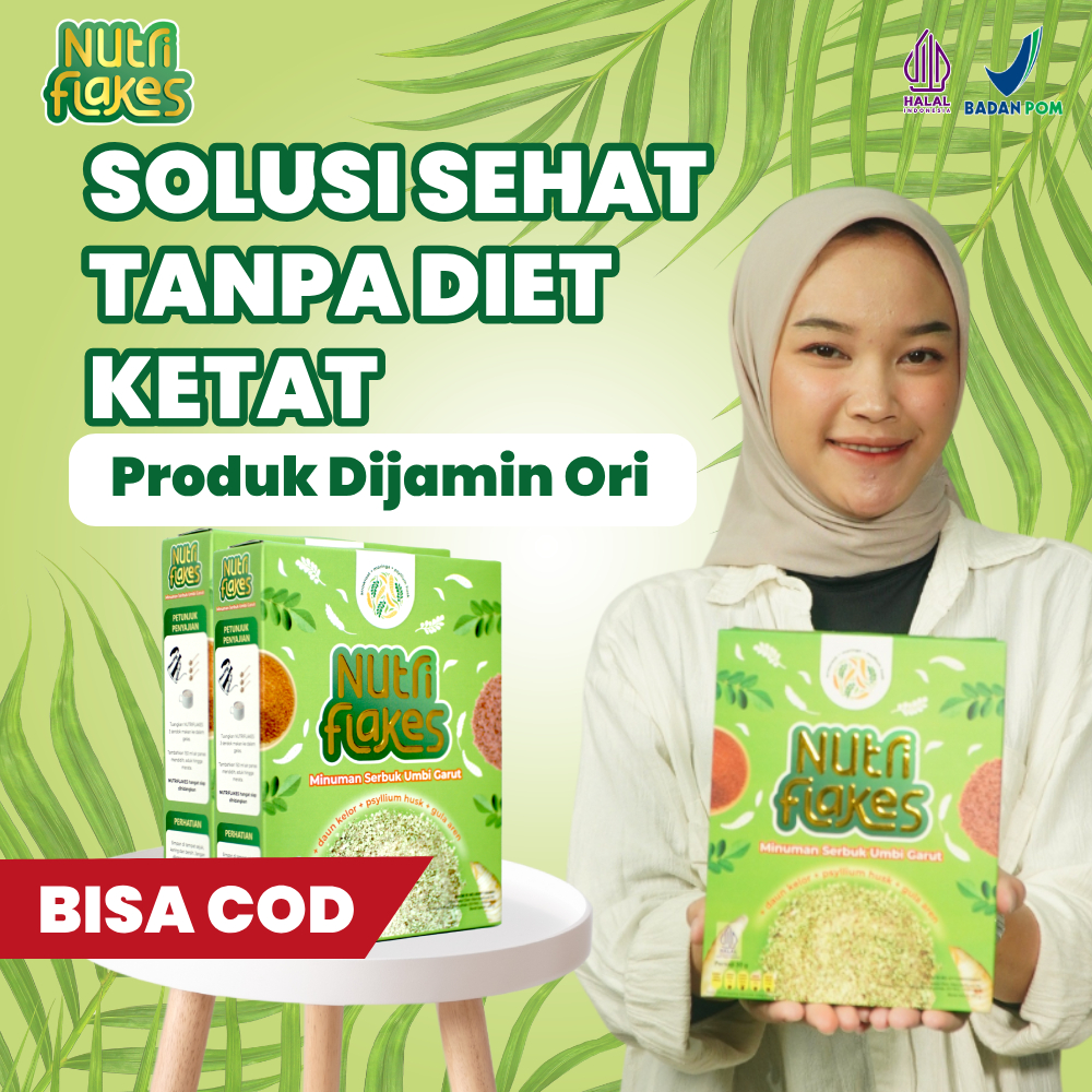 Jual Promo Nutriflakes Original Sereal Sehat Umbi Garut Daun Kelor Bagus Untuk Pencernaan Diet ...