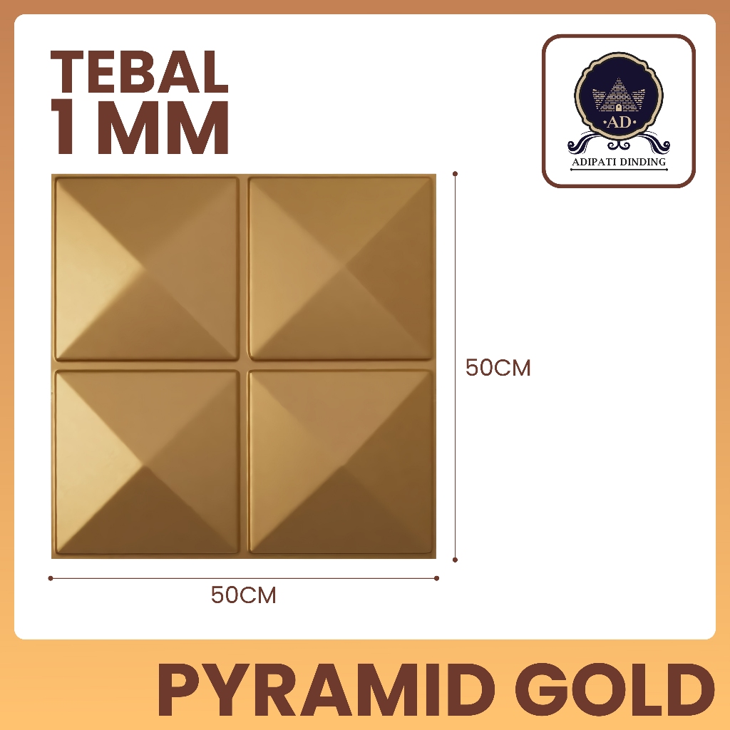 Jual Adipati Home Decoration - WALL PANEL 3D PVC WARNA GOLD / DEKORASI ...