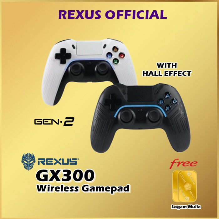 Jual Rexus Gladius GX300 Dual Mode Wireless Bluetooh Gamepad Joystick ...