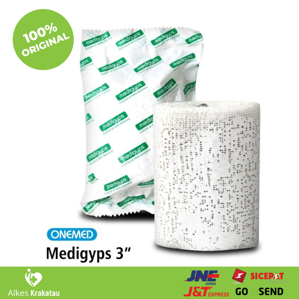 Jual Medigyps 3 inch Onemed Gyps / Plaster Bandage Gypsona 3" / Gips ...
