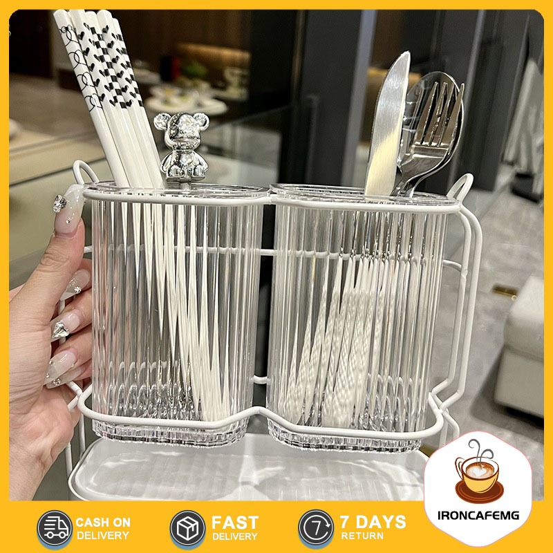 Jual Tempat Sendok Estetik Aesthetic Rak Sendok Gantung Plastik Tempat ...