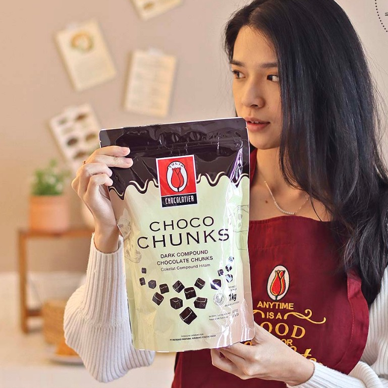 Jual Tulip Choco Chunks 1kg Dark Chocolate Compound Cokelat Chunk ...