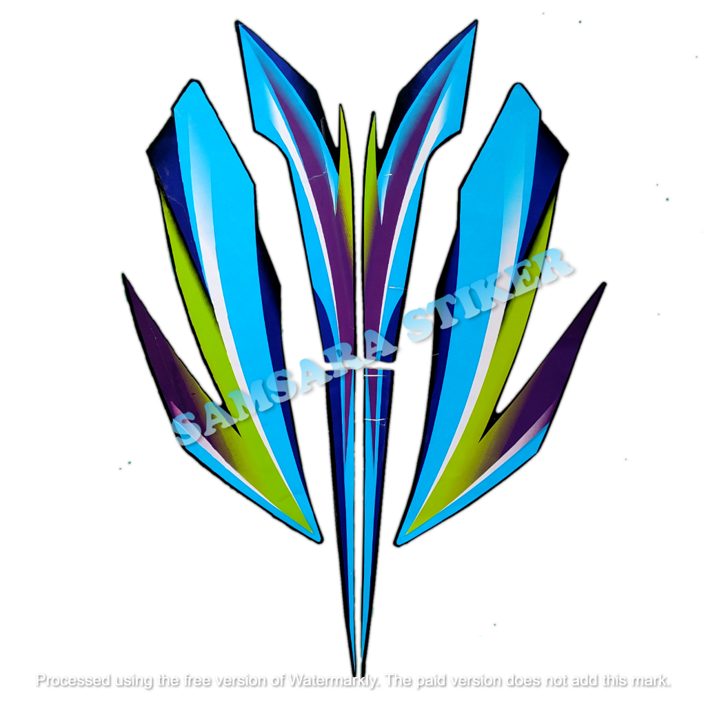 Jual STICKER STRIPING MOTOR HONDA GL MAX 2004 BIRU STANDAR FULL SET ...