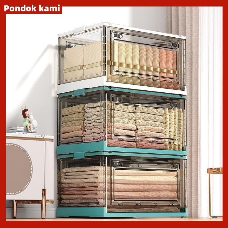 Jual Transparan Storage box Serbaguna kotak penyimpanan plastik Buku ...