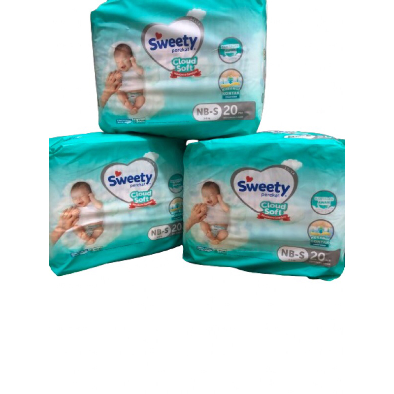 Jual Pampers Sweety Cloud Soft Silver Newborn 20pcs | Shopee Indonesia