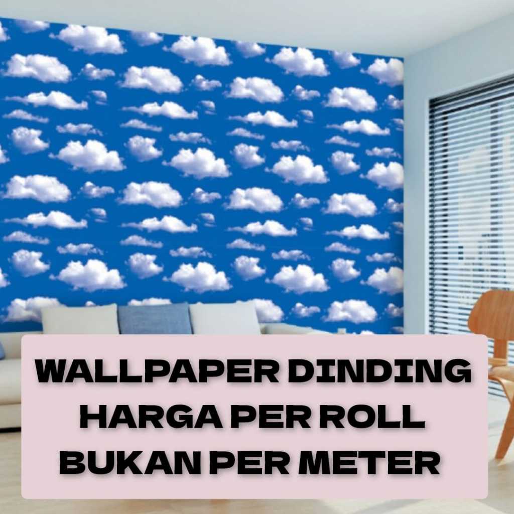 Jual Wallpaper Plafon Atap Rumah Awan Biru Walpaper Kamar Tidur Anak ...