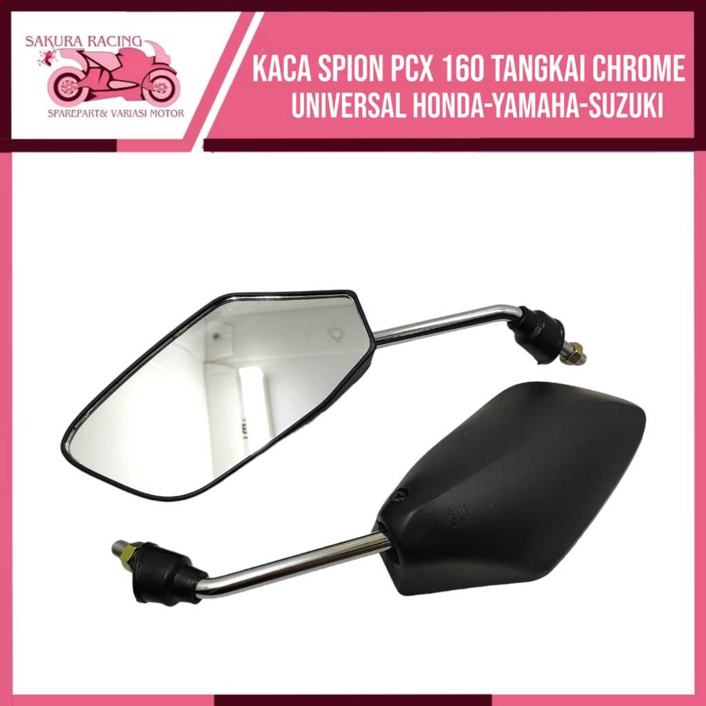 Jual SPION STANDAR TANGKAI CHROME SATU SET PNP PCX 160 PCX 150 PCX KARBU UNIVERSAL | Shopee ...