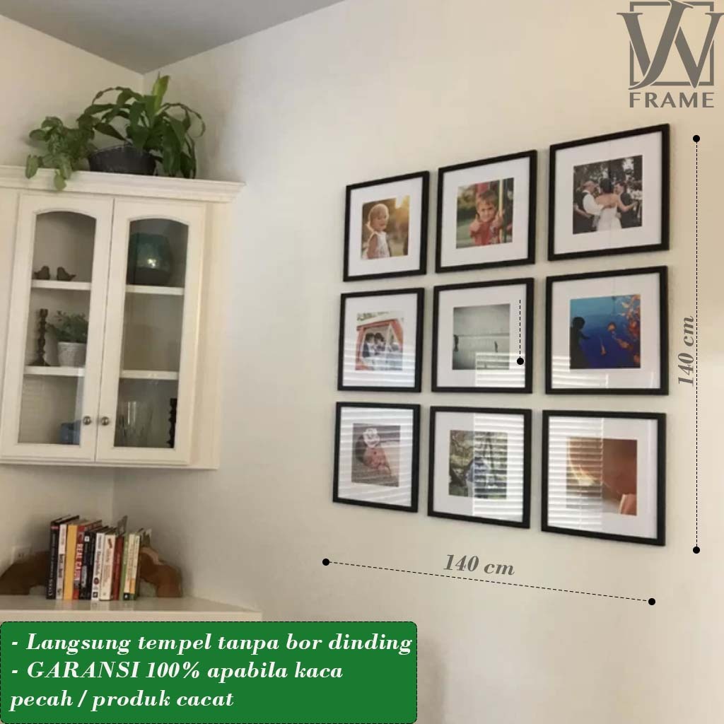 Jual Photo Frame Kolase Set 9 pcs 40 x 40 Cm | Shopee Indonesia
