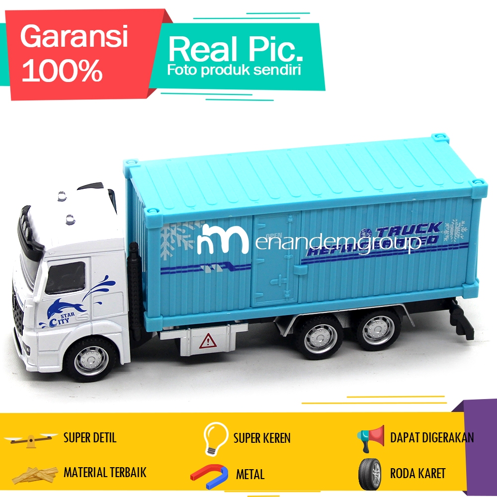 Jual Diecast Miniatur Mainan Mobil Truk Barang Box Cargo Refrigerated ...