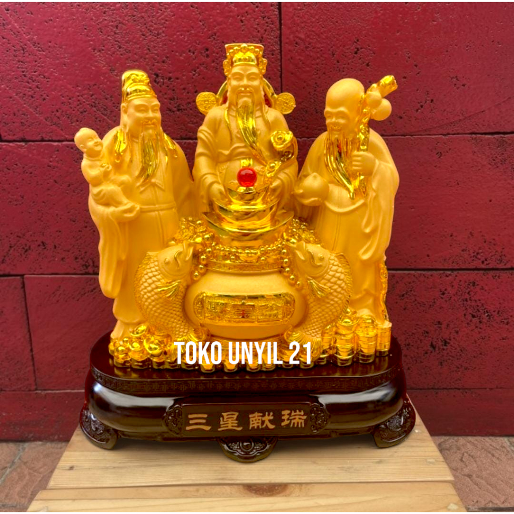 Jual Patung Besar Dewa Fulushou Pajangan 3 Dewa Fulusou FU Lu So Fuluso ...