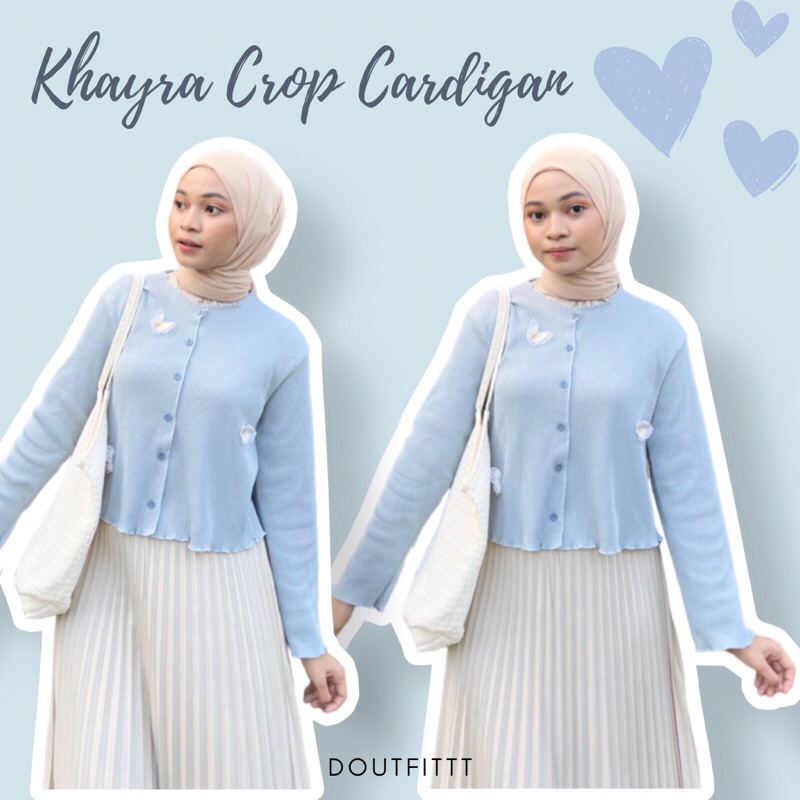 Jual KHAYRA CARDIGAN KOREA CROP | CARDIGAN PATCH WANITA | CARDIGAN ...