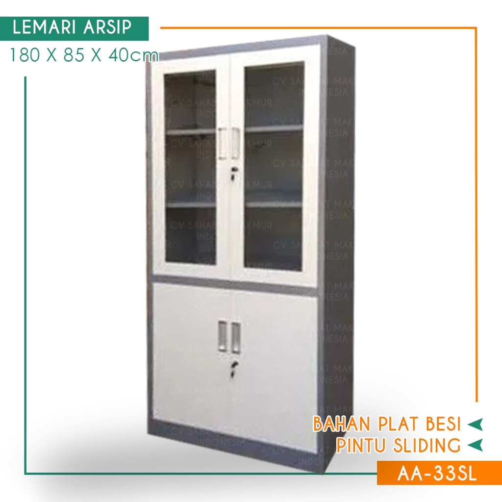 Jual ( BA )LEMARI ARSIP FULL PLAT BESI SWING DOOR AA-33SW / FILLING ...