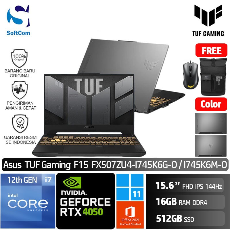 Jual Asus TUF Gaming F15 FX507ZU4 I745K6G I745K6M i7 12700H/16GB/RTX4050 | Shopee Indonesia