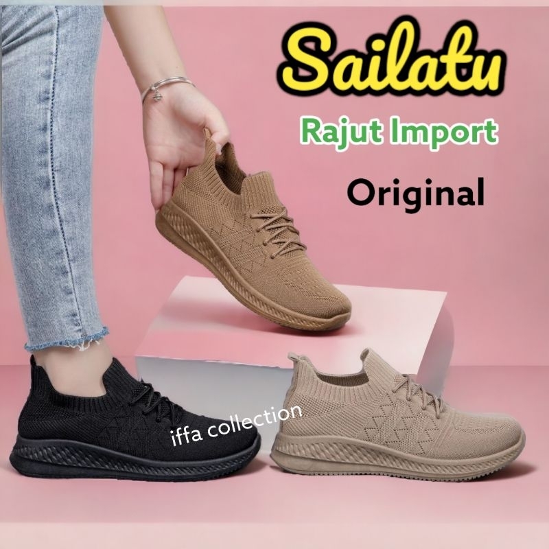 Jual sepatu rajut import terbaru sol warna SAILATU keren | Shopee Indonesia