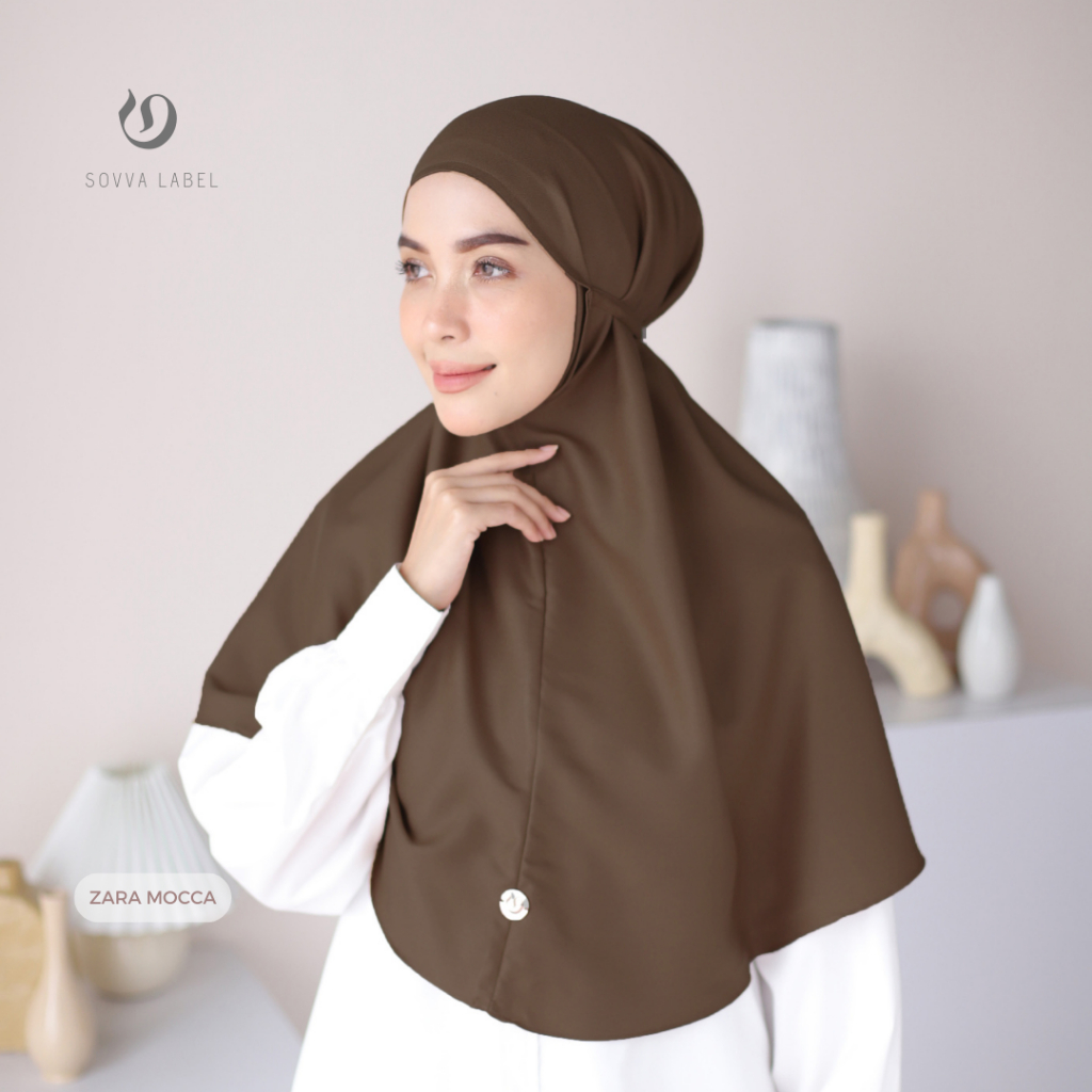 Jual Zara Bergo Instan by Sovva Label (Hijab Instan Tali Bahan Lady Zara Tidak Terawang ...
